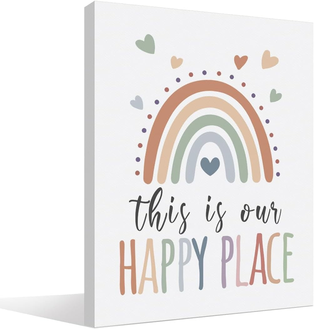 KSIW-This is Our Happy Place Rainbow Wall Art,Classroom Wall Art Prints ...