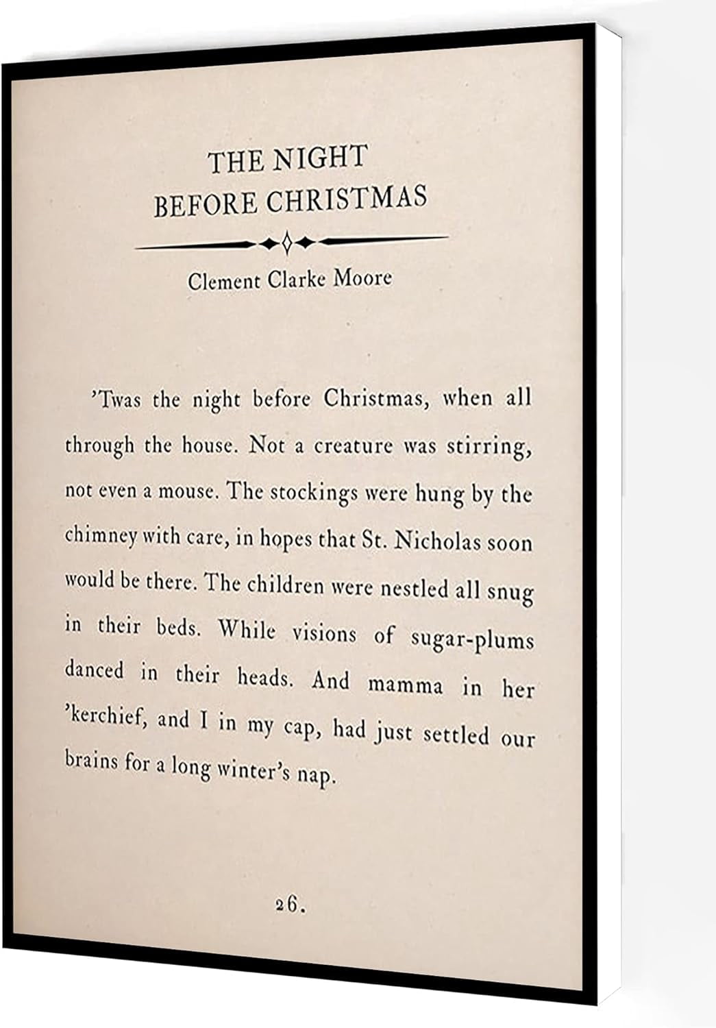 KSIW-Twas The Night Before Christmas Canvas Wall Art,Clement Clarke ...