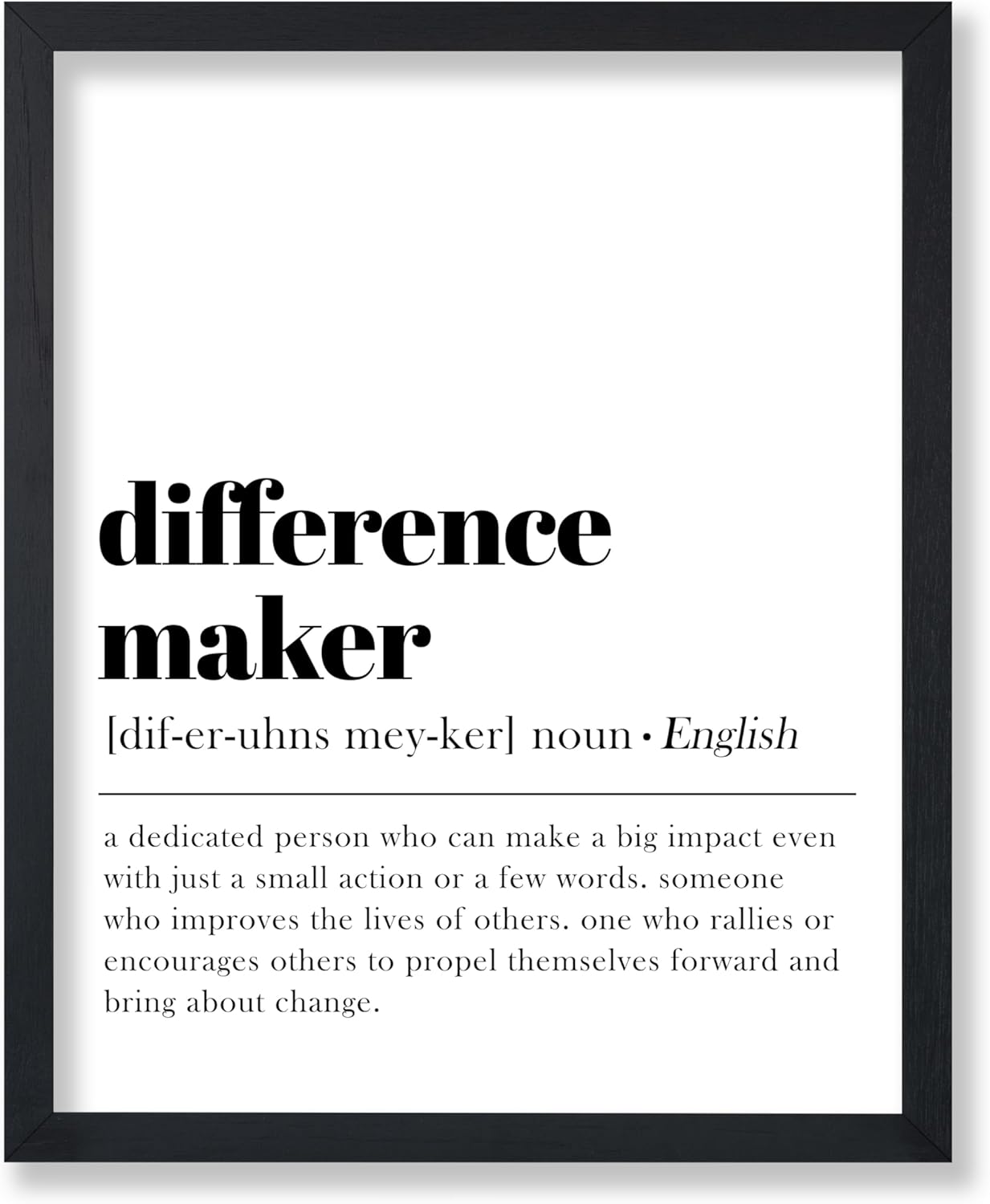 KSIW- Typography Poster - Dictionary Print - Definition of Difference Maker, Book Page - Gift ...