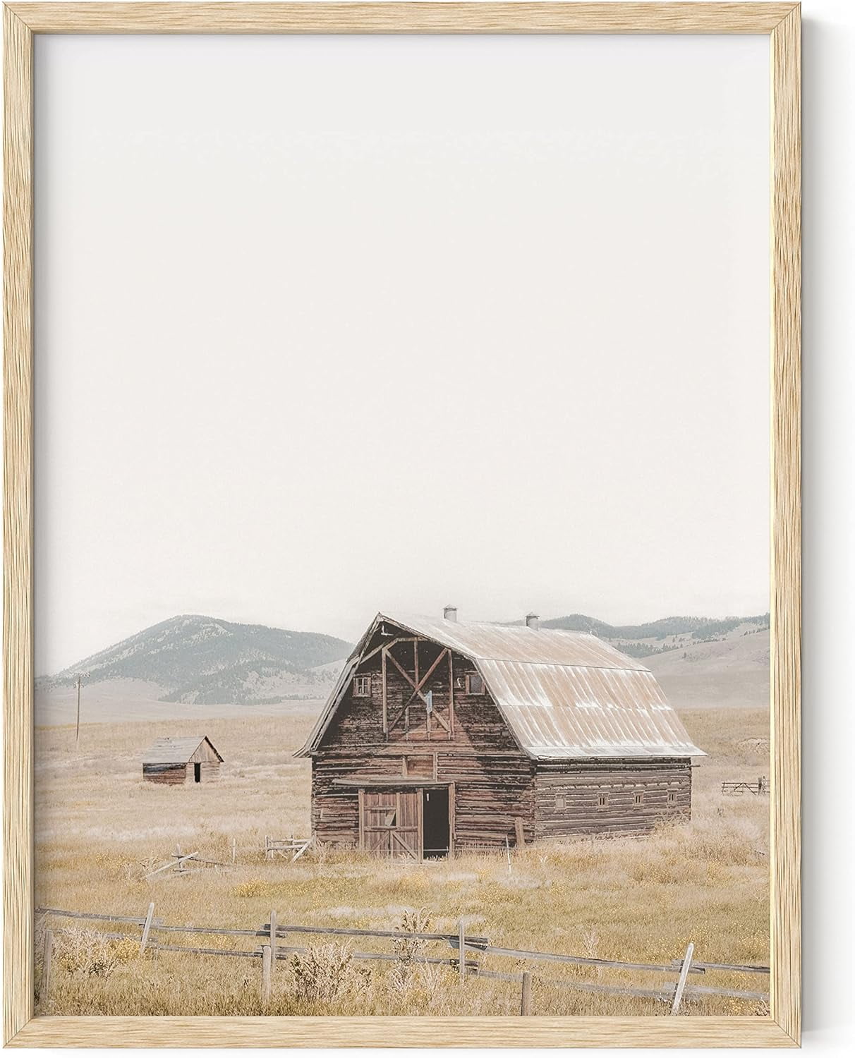KSIW-UNFRAMED Barn Wall Art - Farmhouse UNFRAMED Wall Decor, Modern ...