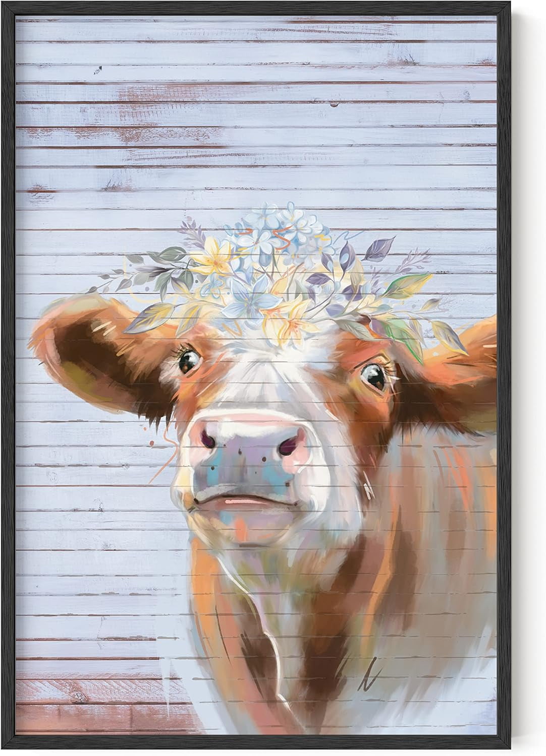 KSIW-UNFRAMED Cow Pictures Wall Decor Farmhouse - Cow Wall Art ...