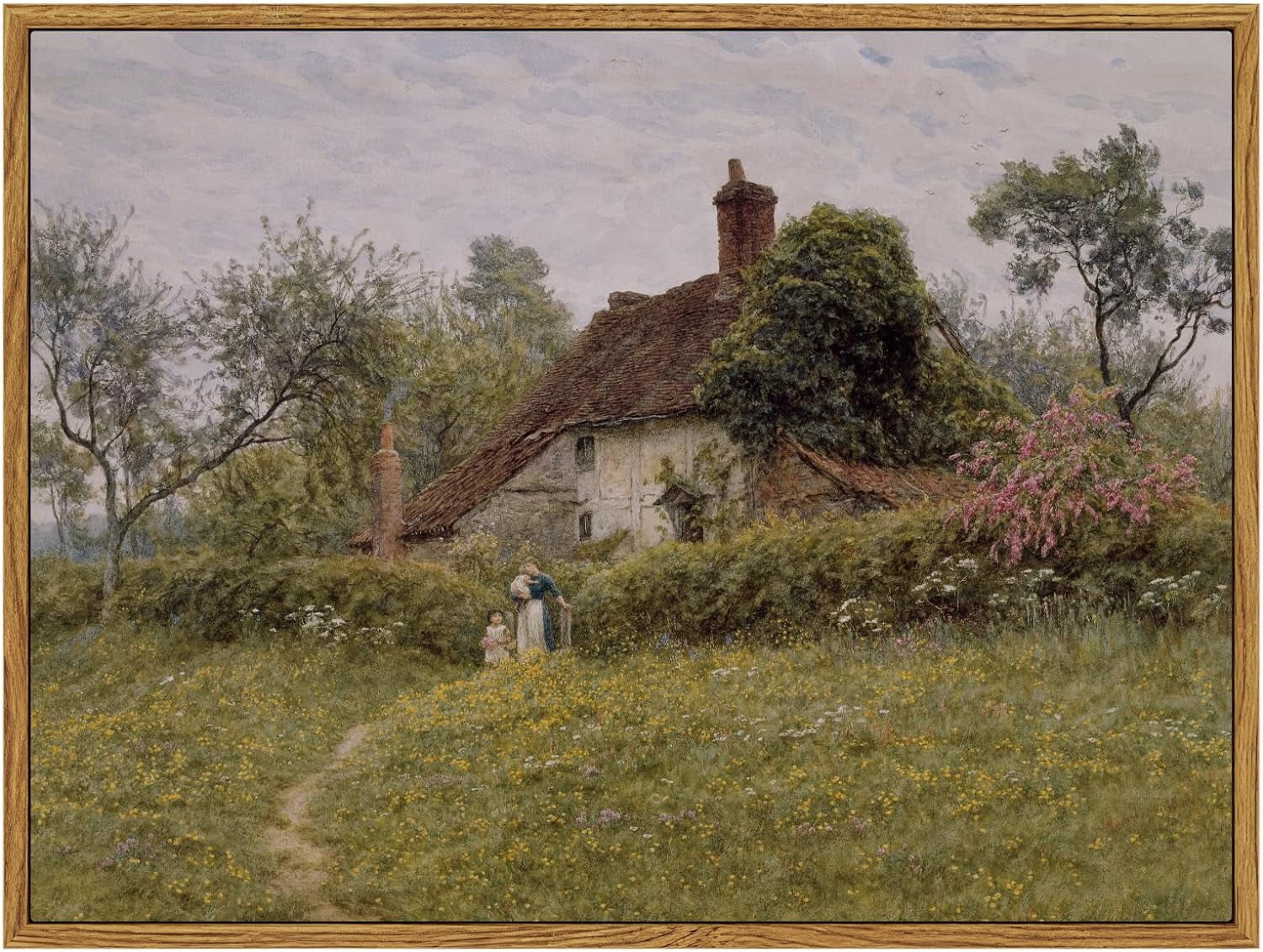 KSIW-Unframed Canvas Wall Art Vintage Decor, Landscape Wall Art Prints ...