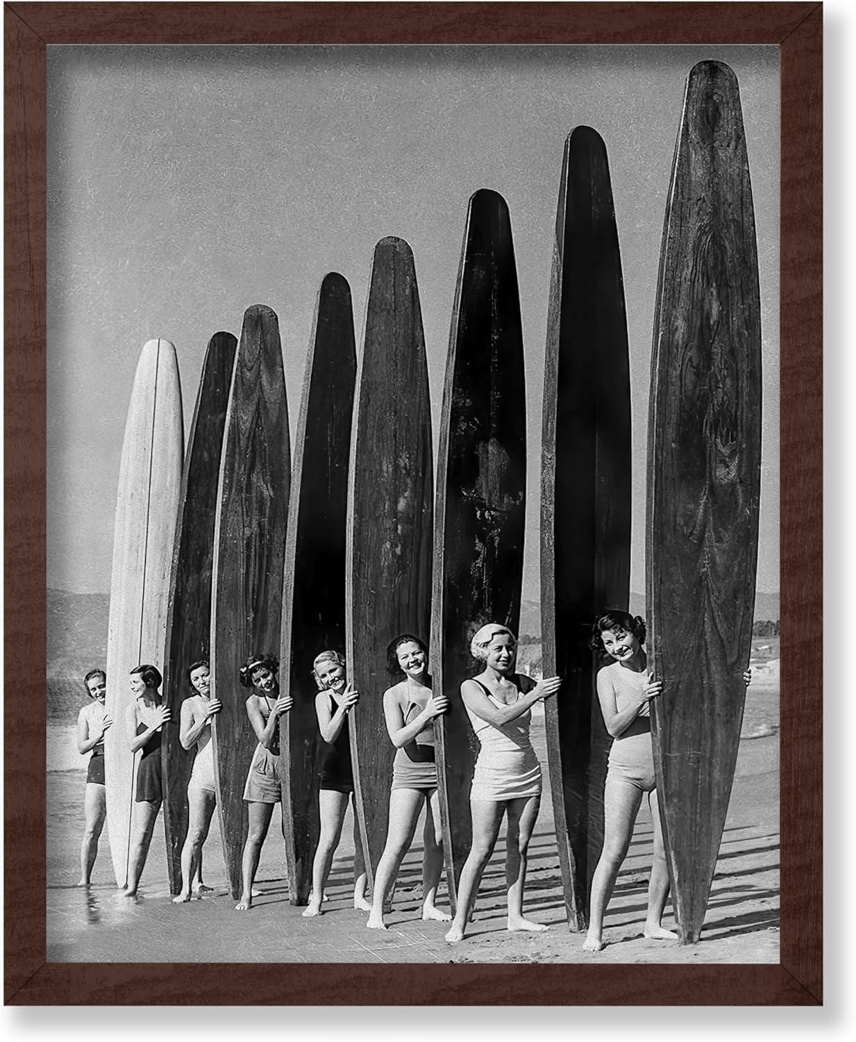 KSIW- Vintage Beach Poster - Retro Women Surfers Print - Photography ...