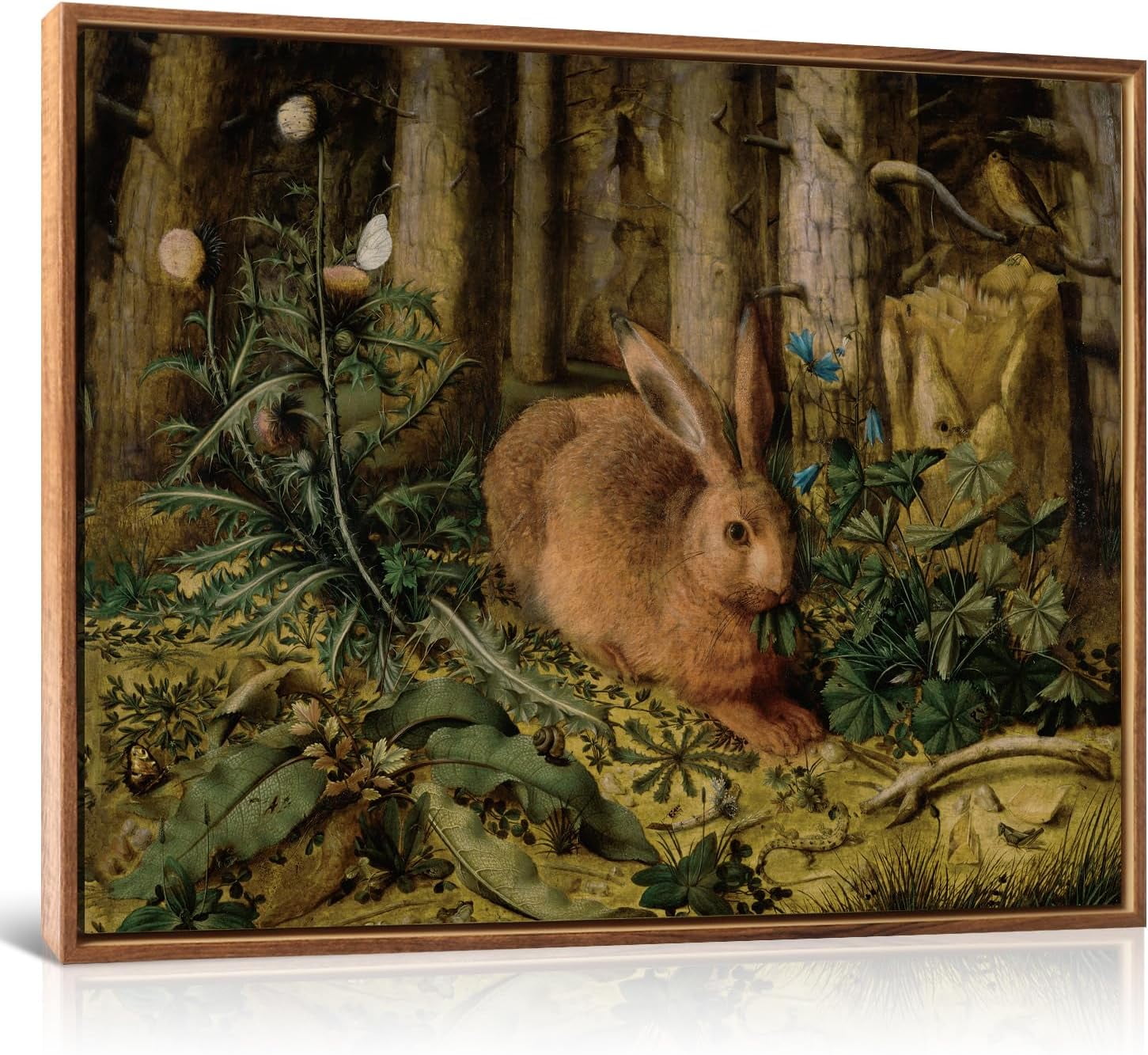 KSIW-Vintage Easter Rabbit Framed Canvas Wall Art Bunny Wall Poster(12 ...