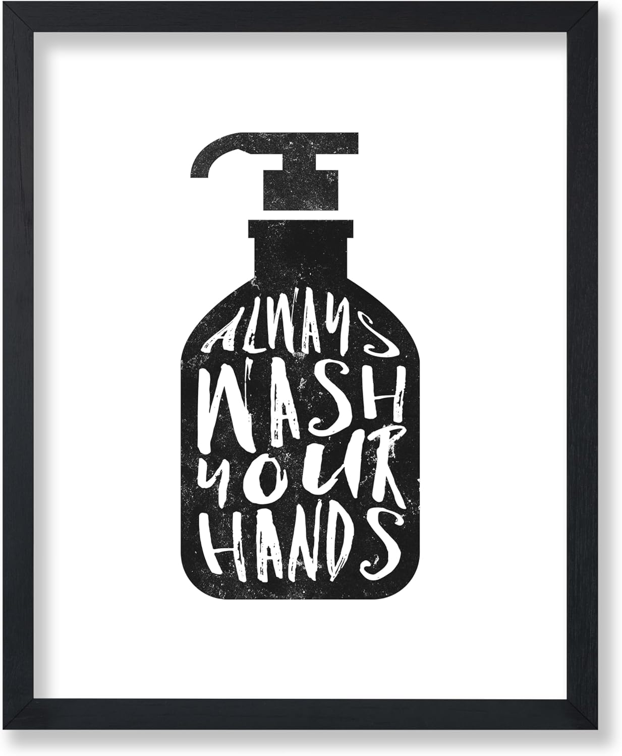 KSIW- Vintage Minimalist Poster - Unique Print - Always Wash Your Hands ...