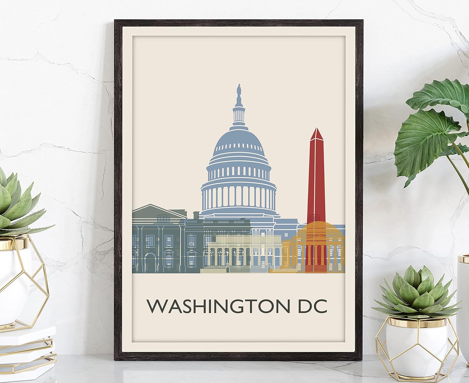 KSIW-Washington DC Illustration Poster, Washington DC Skyline Poster ...