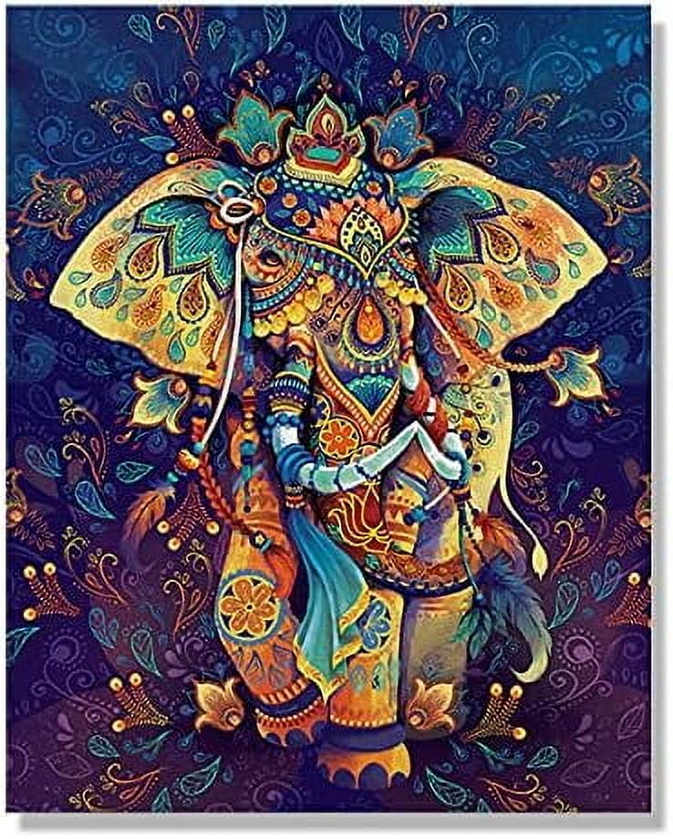 KSIW-Watercolor Indian Boho Elephants Canvas Prints Artwork Wall Art ...