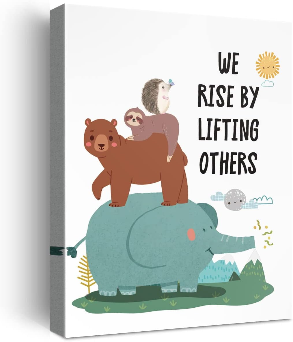 KSIW-We Rise By Lifting Others Inspirational Quotes Motto Framed Canvas ...