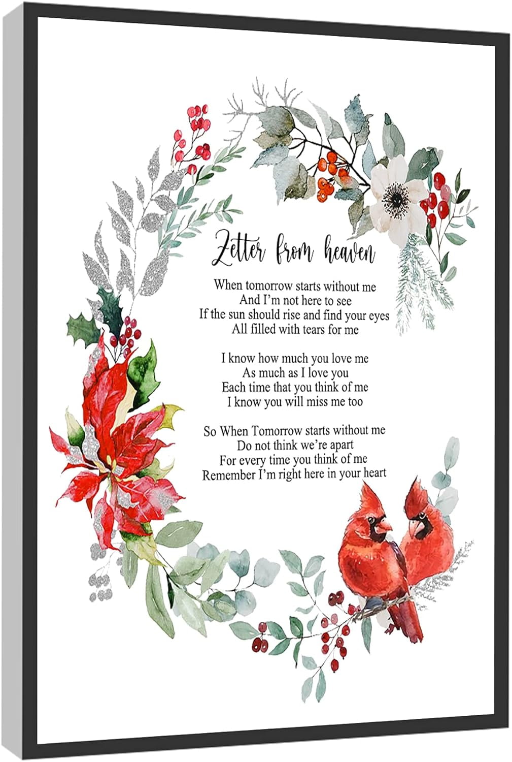 KSIW-When Tomorrow Starts Without Me Wall Art Letter From Heaven Poster ...