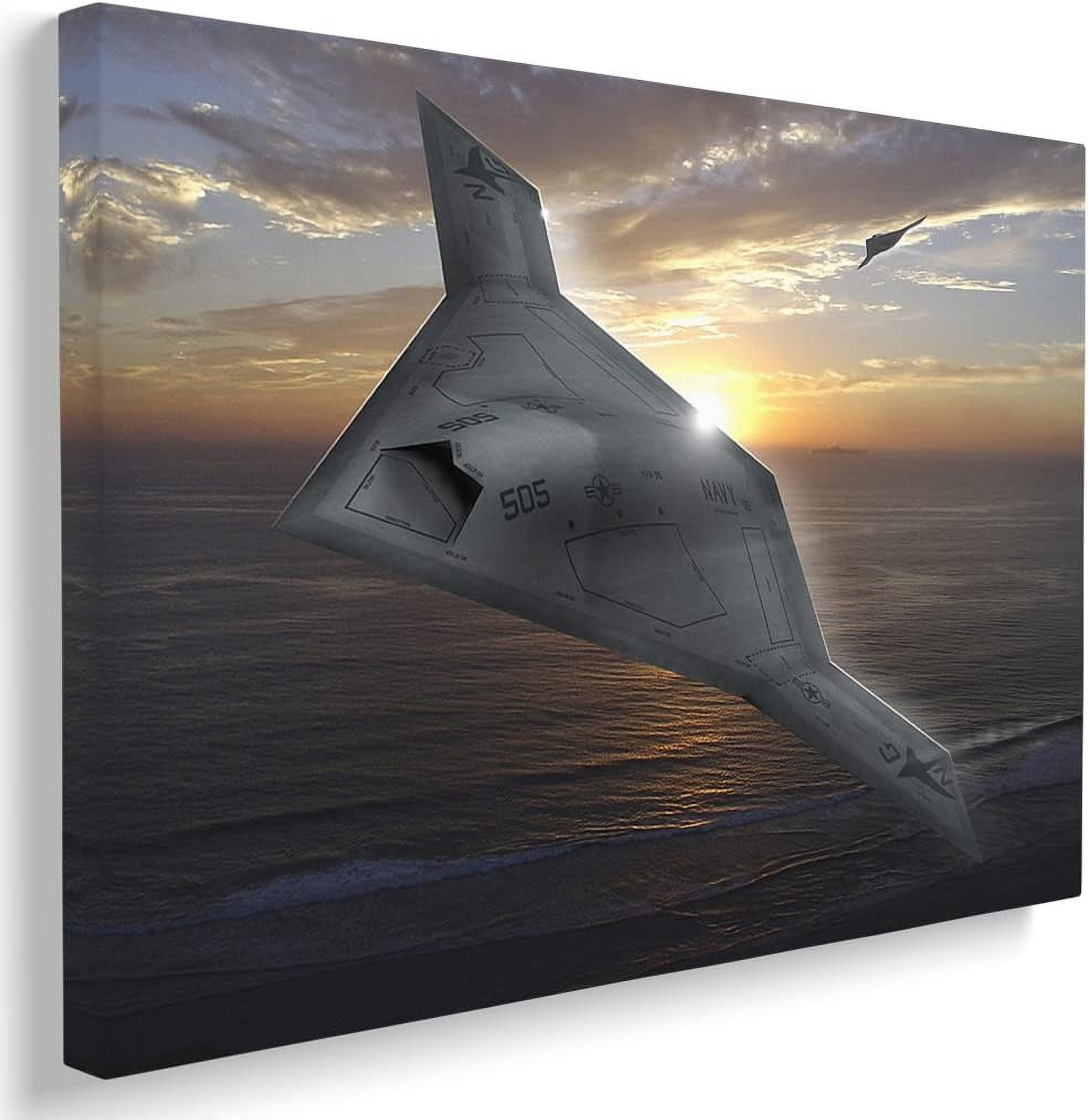 KSIW-X-47B Airplane Decor Aviation Canvas Prints U.S Air Force Wall?Art ...
