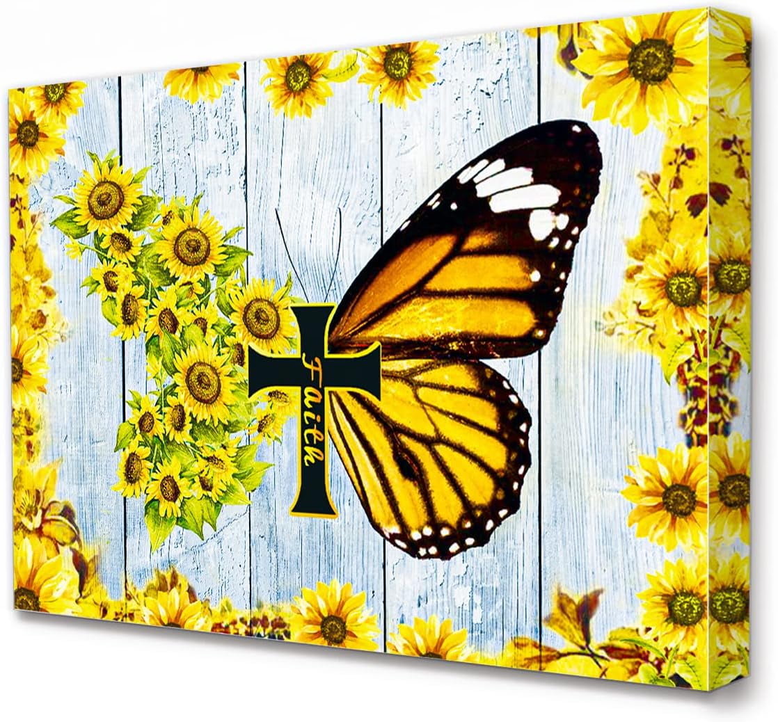 KSIW-Y078 Faith Inspirational Canvas Wall Art,Bible Verses Christian ...