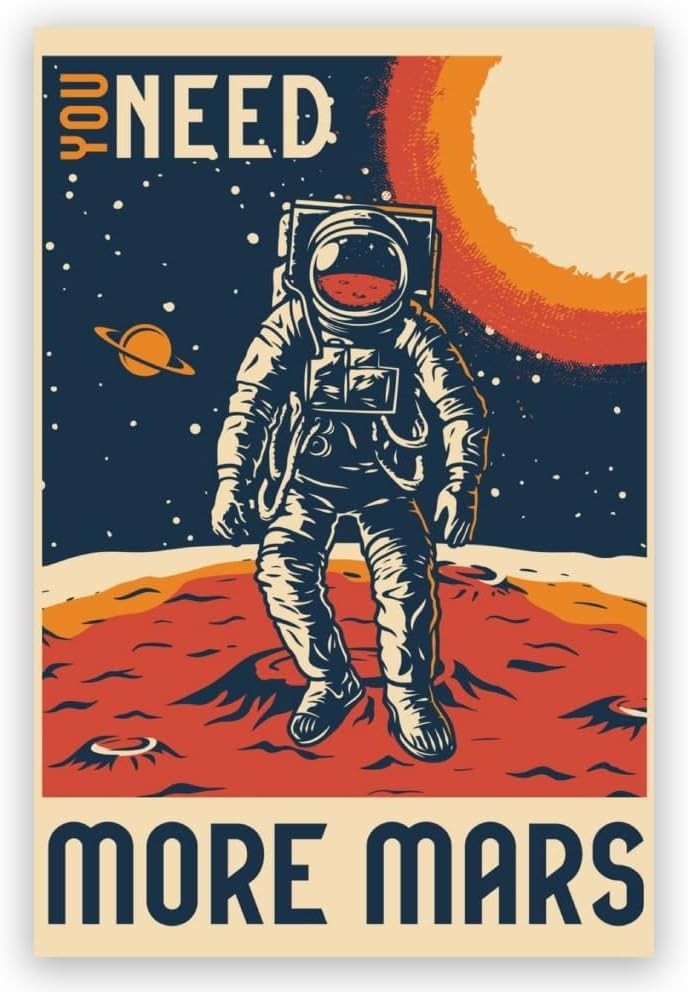 KSIW-You Need More Mars adventure time poster retro wall art Milky Way ...
