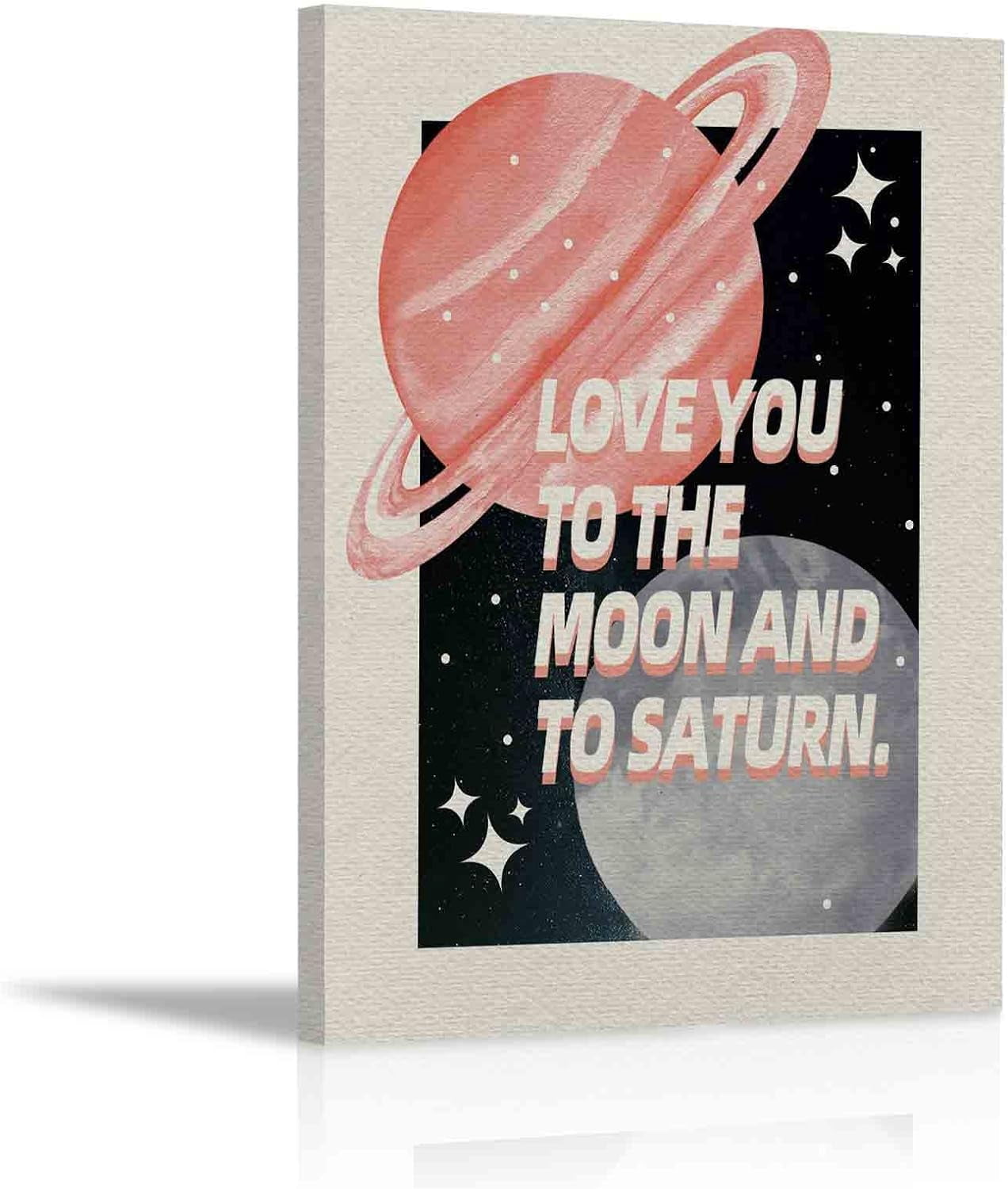 KSIW-pink room deocr Love You to The Moon and to Saturn Wall Decor pink ...