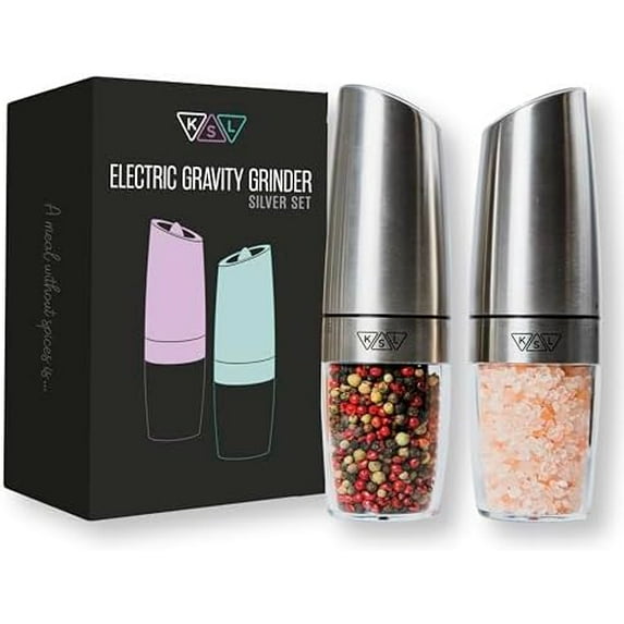 KSL Gravity Electric Salt and Pepper Grinder Set - Christmas Gift ...