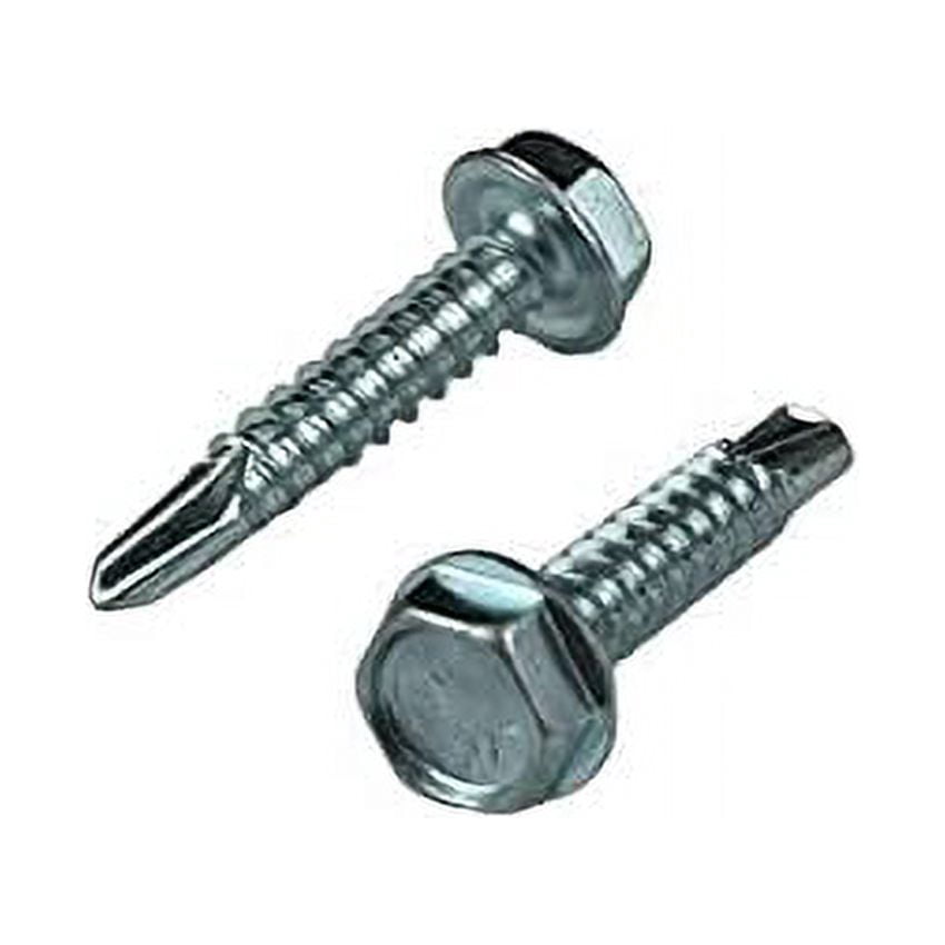 KST North America Self Drilling Screws, Hex Head, #10 x 1" Zinc Plated ...