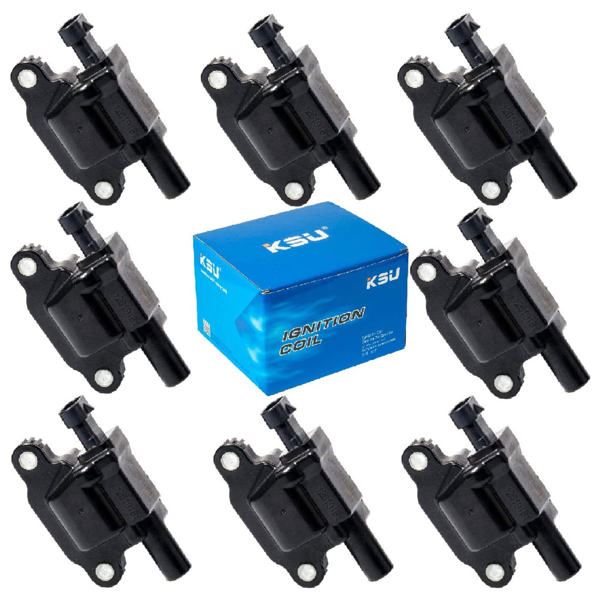 KSU Ignition Coils, Compatible w/ Cadillac, Chevrolet, & GMC Cars (8 ...
