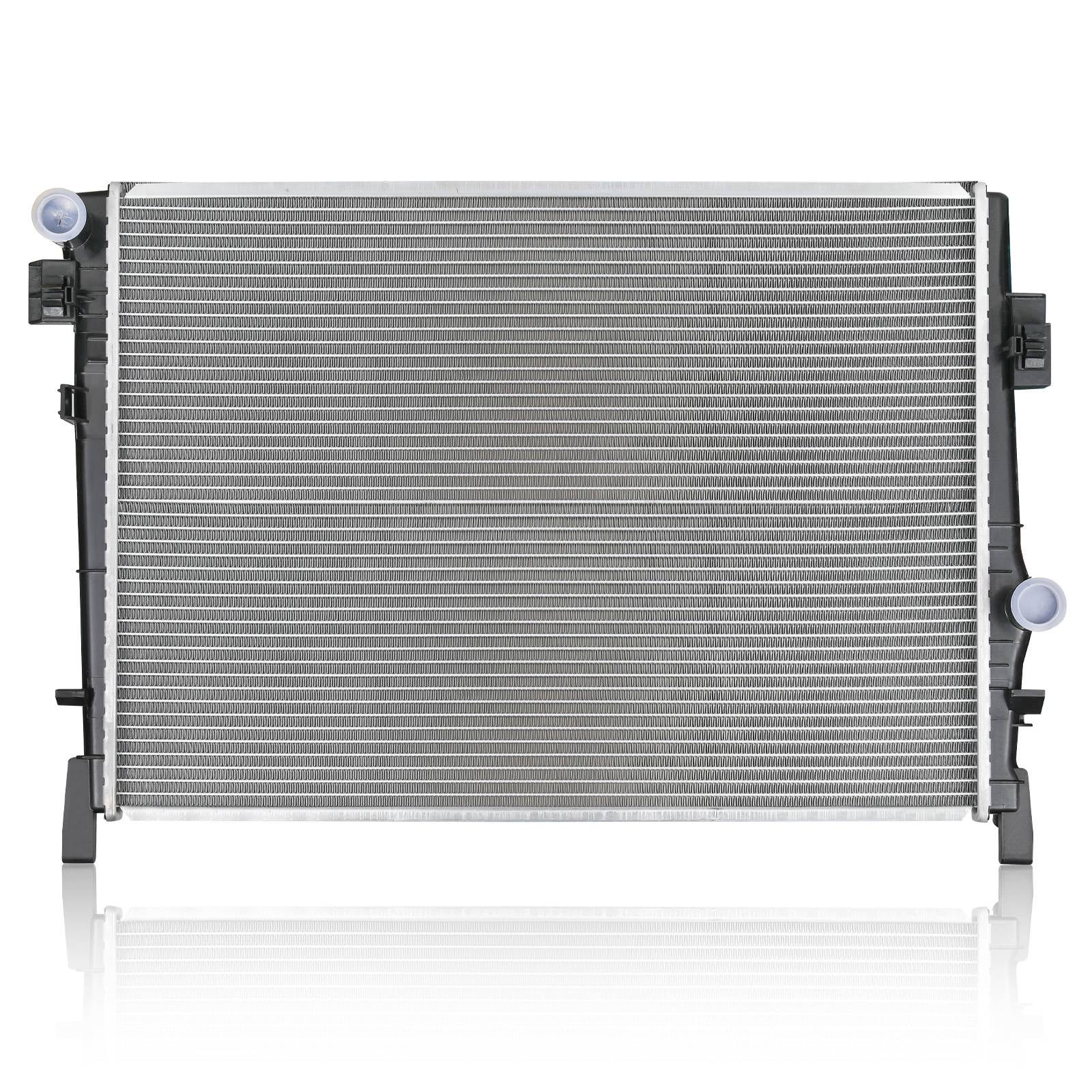 KT 13084 Compact 1-Row Aluminum Radiator, Silvery, Front-Fit Design for ...