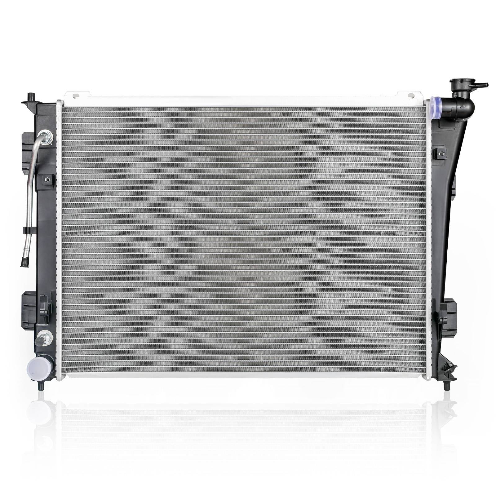 KT 13191 Compact 1-Row Aluminum Radiator, Silvery, Front-Fit Design for Efficient Cooling ...