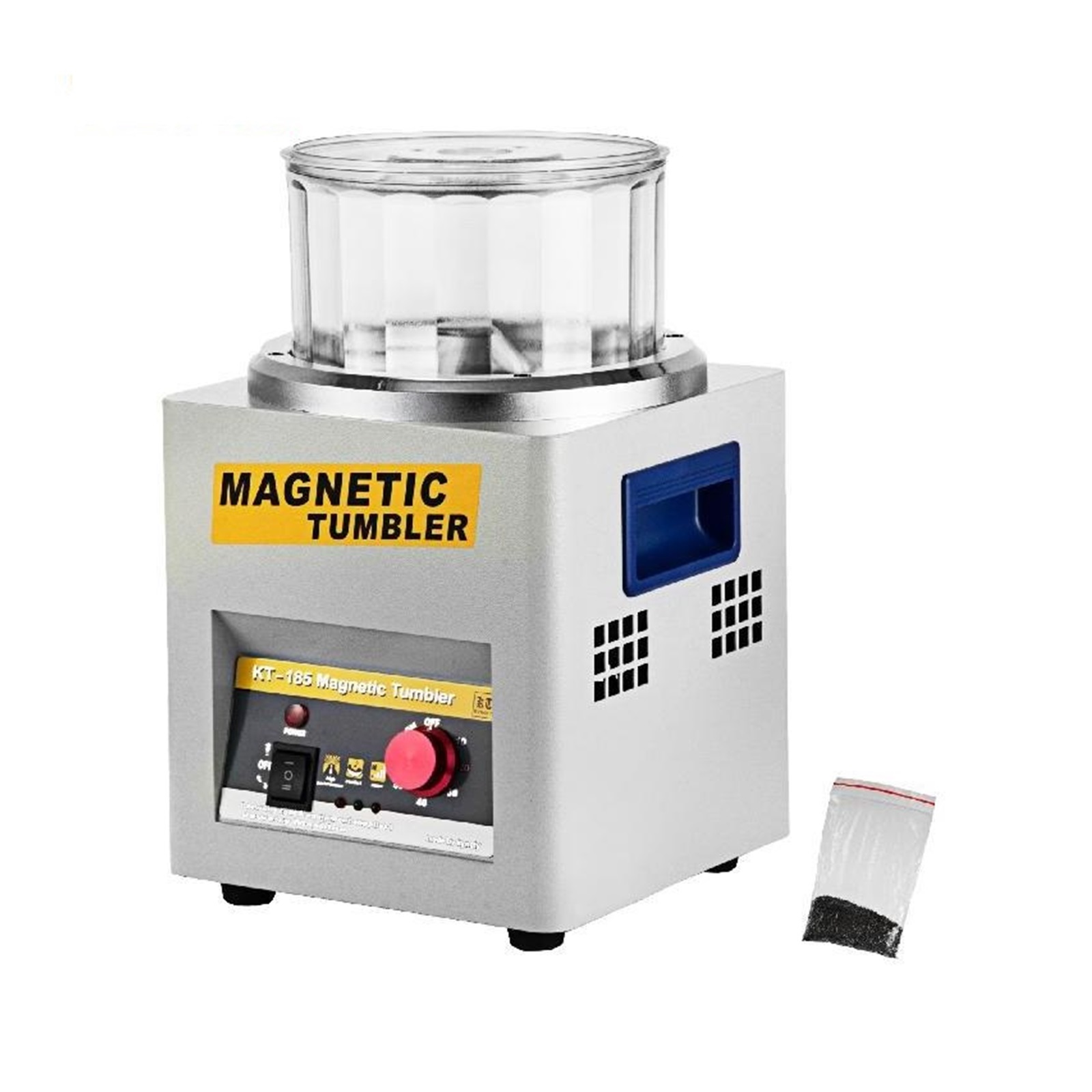 KT-185 Magnetic Tumbler Jewelry Polisher Mini Metal Finisher Finishing ...