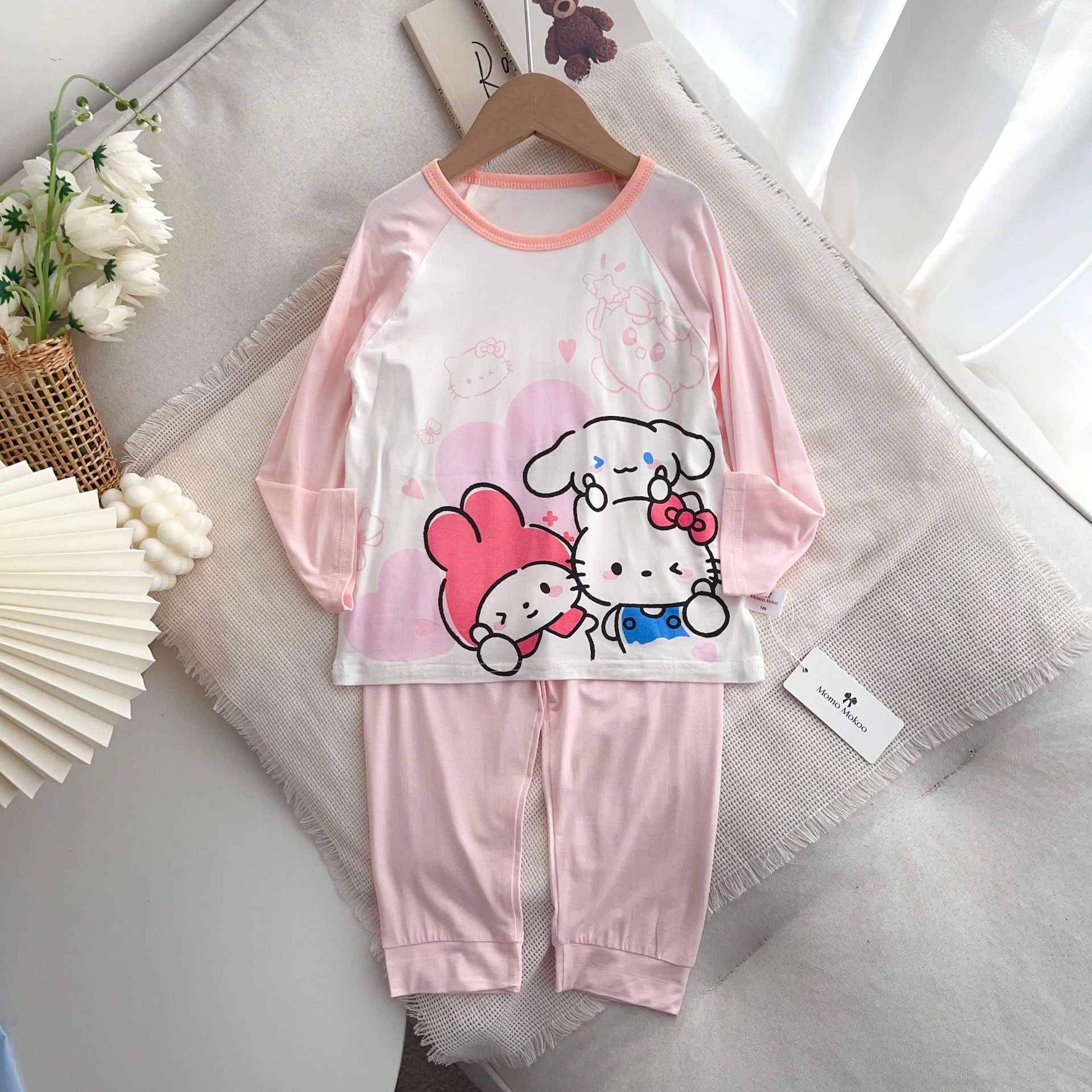 KT Kuromi Wormwood Modal Children's new pajamas long sleeves and pants ...
