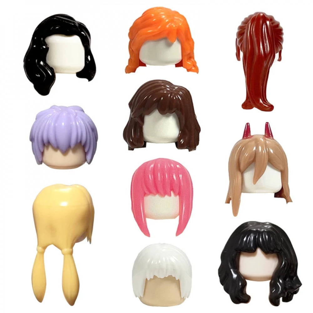KT Min Building Blocks Girl's Curly Hair Accessories Moc Bricks Sets ...