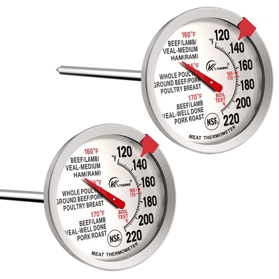 KT THERMO 2 Pack Meat Thermometer Instant Read Cooking Temperature ...
