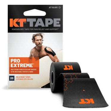 KT Tape, Pro Extreme Synthetic Kinesiology Athletic Tape, Tone Series, 20 Count, 10â€ Precut ...