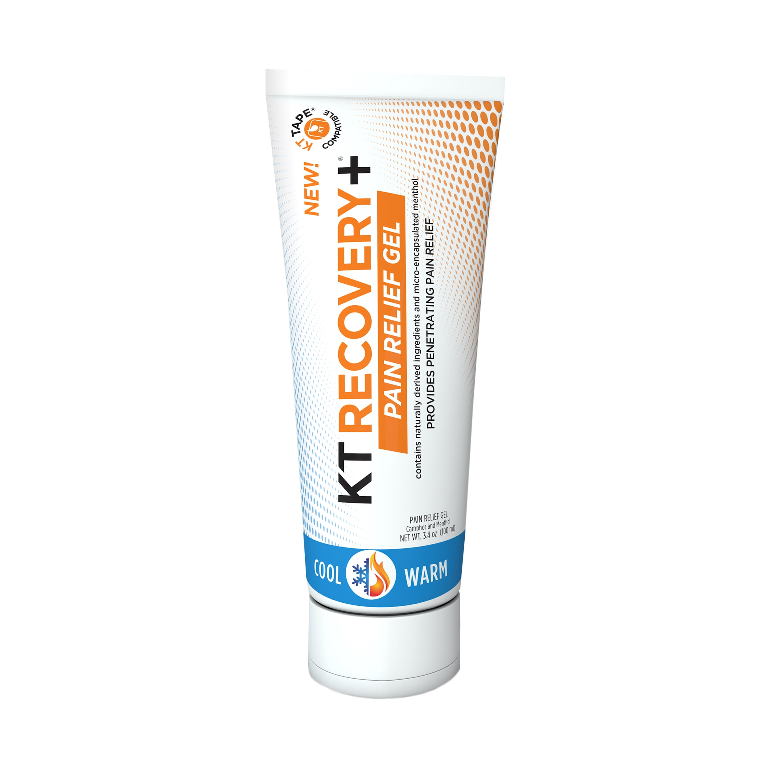 KT Tape Recovey Plus Pain Relief Gel Tube, Cool and Warm, Clear Gel, 3 ...