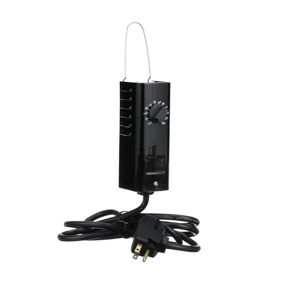 KT121 Industrial Series Thermostat, SPST Heat Only, 6' Cord/Plug, Black ...