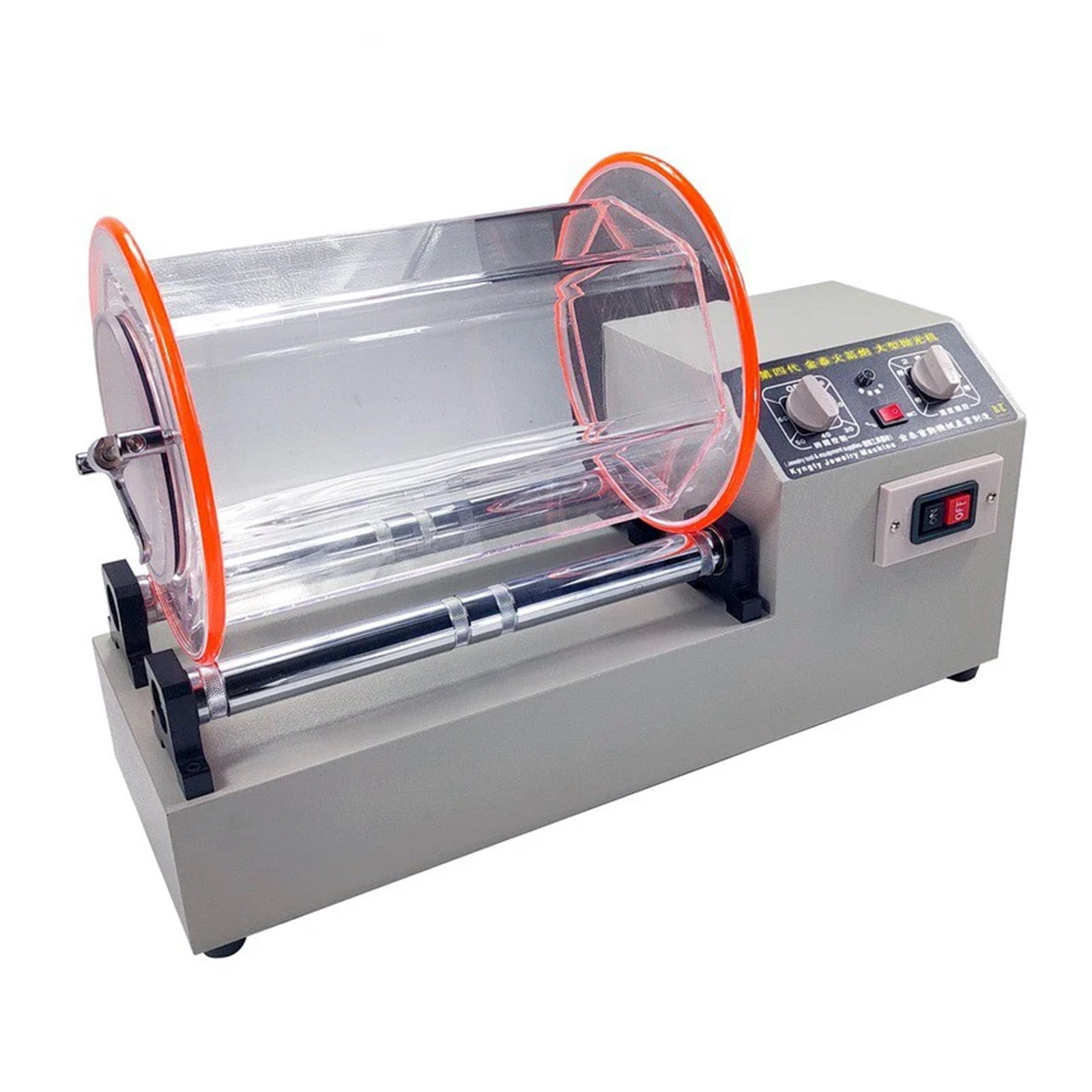 KT1320 11kg Large Capacity Rotary Tumbler Polishing Barrel Drum Polish Machine Jewelry Rolling ...