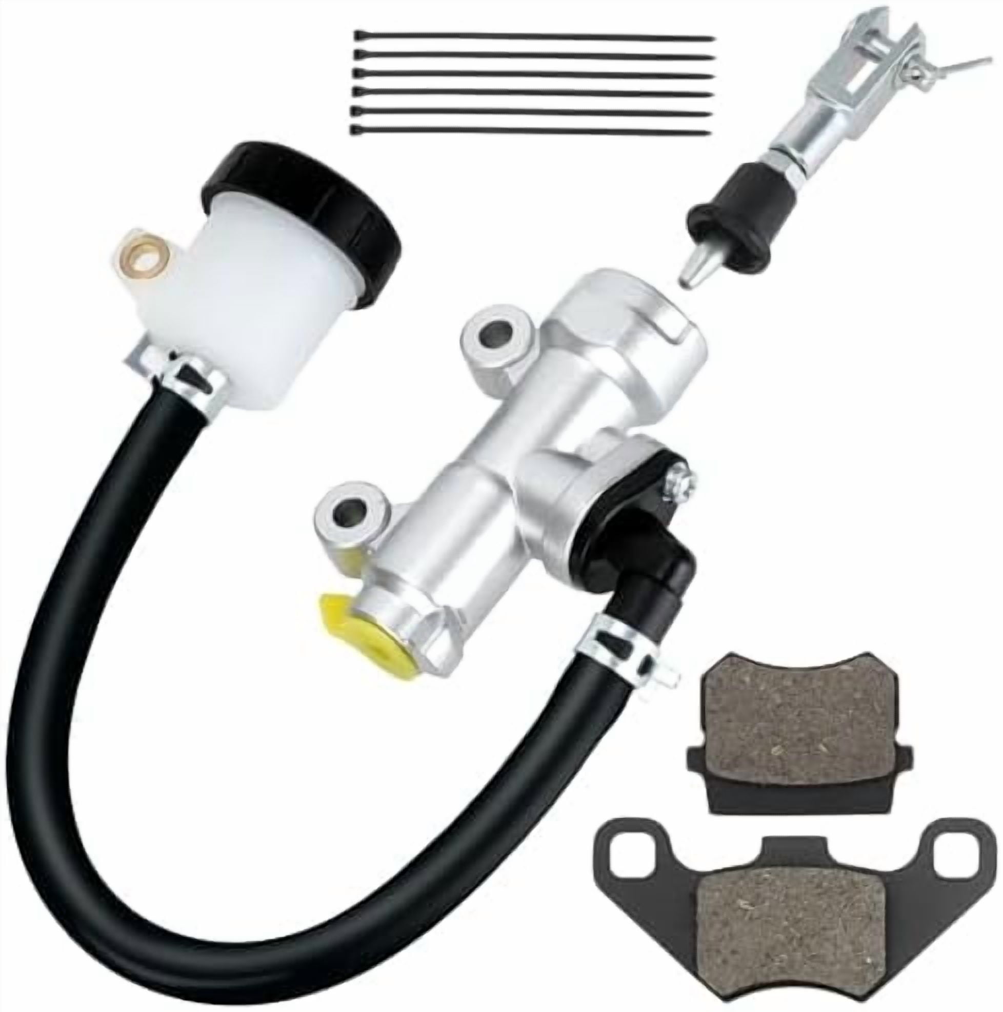 KT196 Brake Master Cylinder with Brake Caliper Pads Assembly Compatible ...