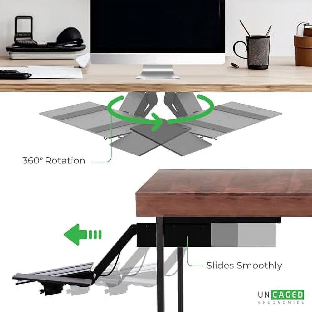 KT2 Keyboard Tray Under Desk Adjustable Height - Standing Desk Keyboard ...