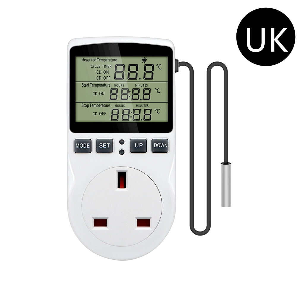 KT3100 Temperature Controller Socket Digital Thermostat 120/220V Timer ...