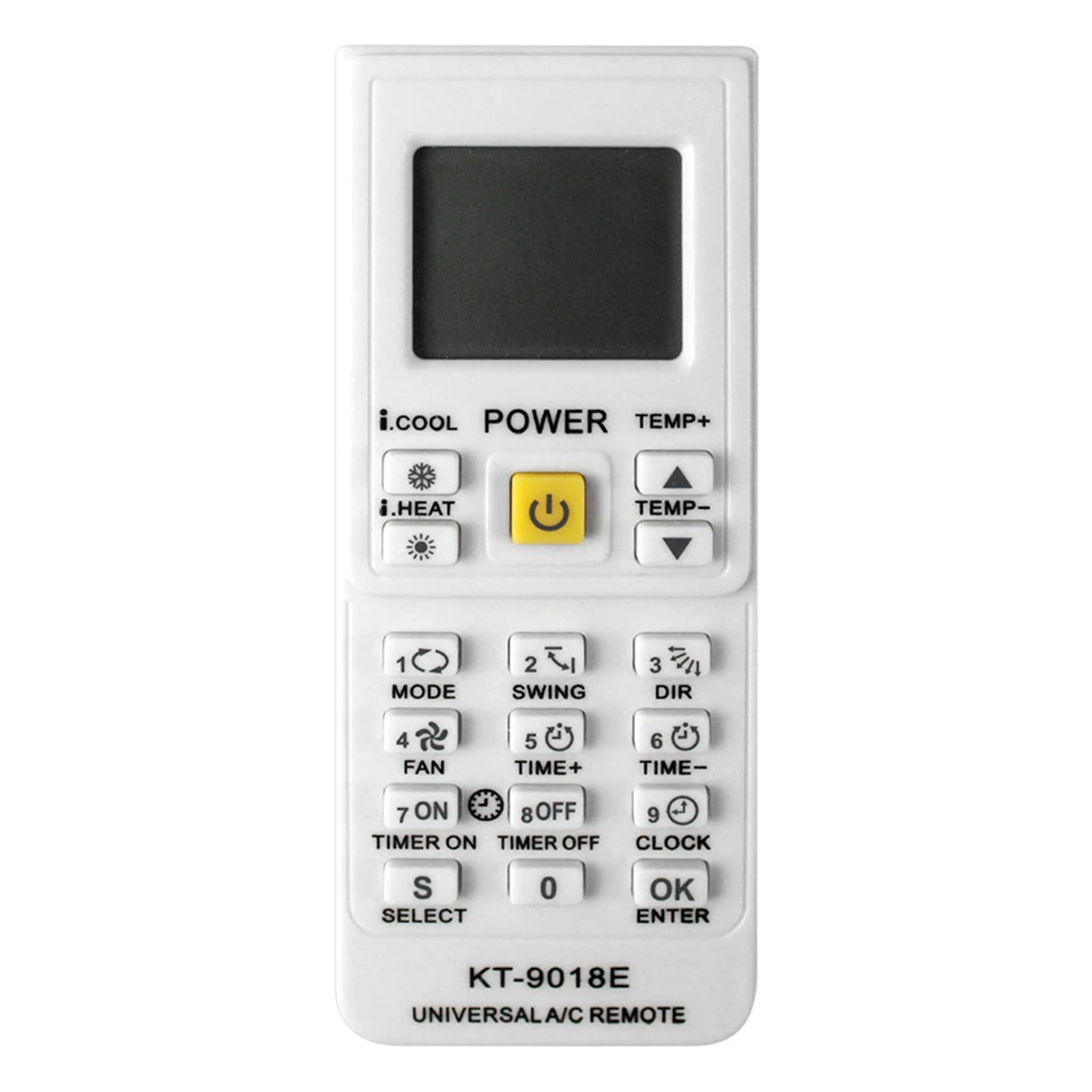 KT9018E General AC Remote Control with Energy-Saving Timer & Compact ...