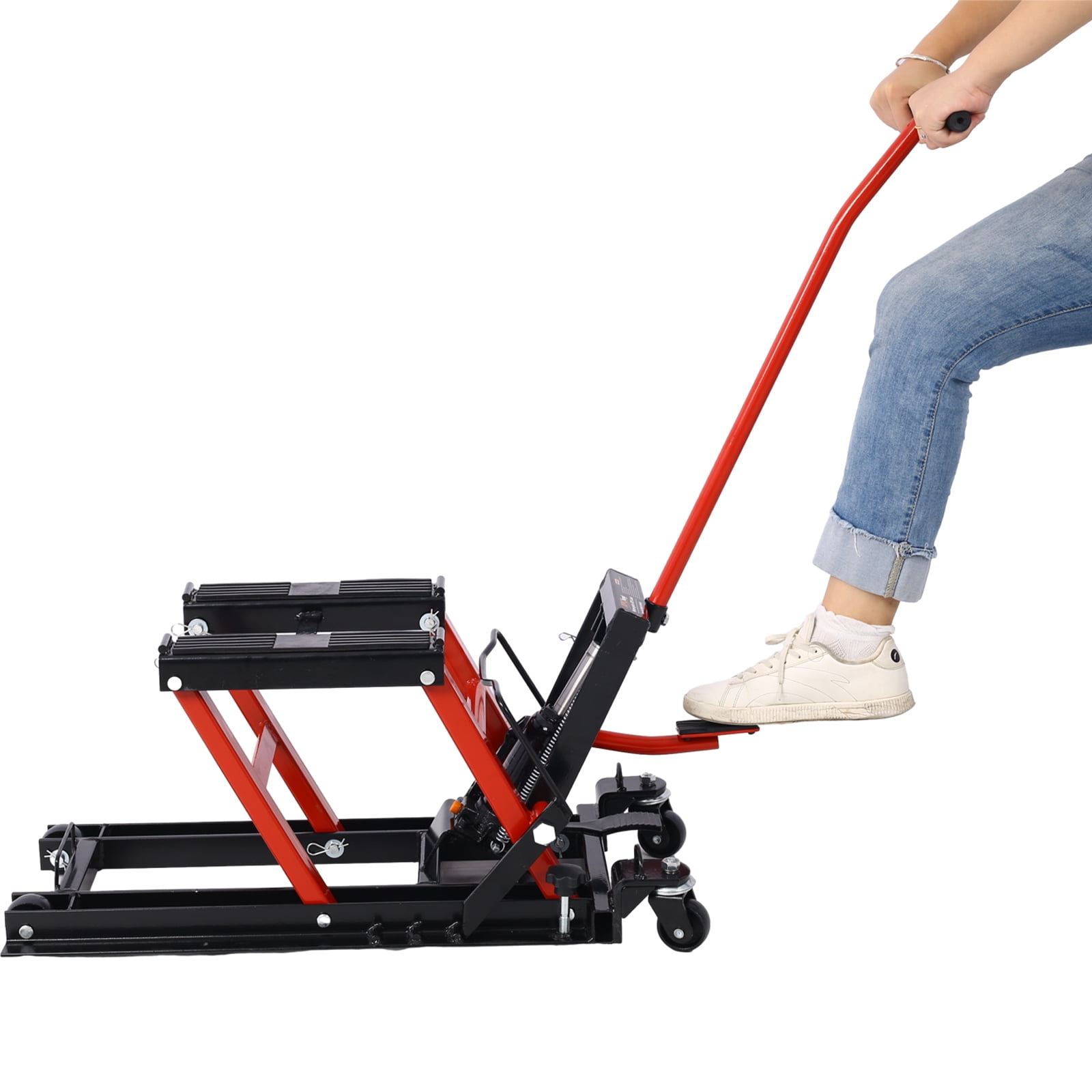 KTENME 1500 Lbs Capacity Hydraulic Lift Jack Steel Scissor Lift Table ...
