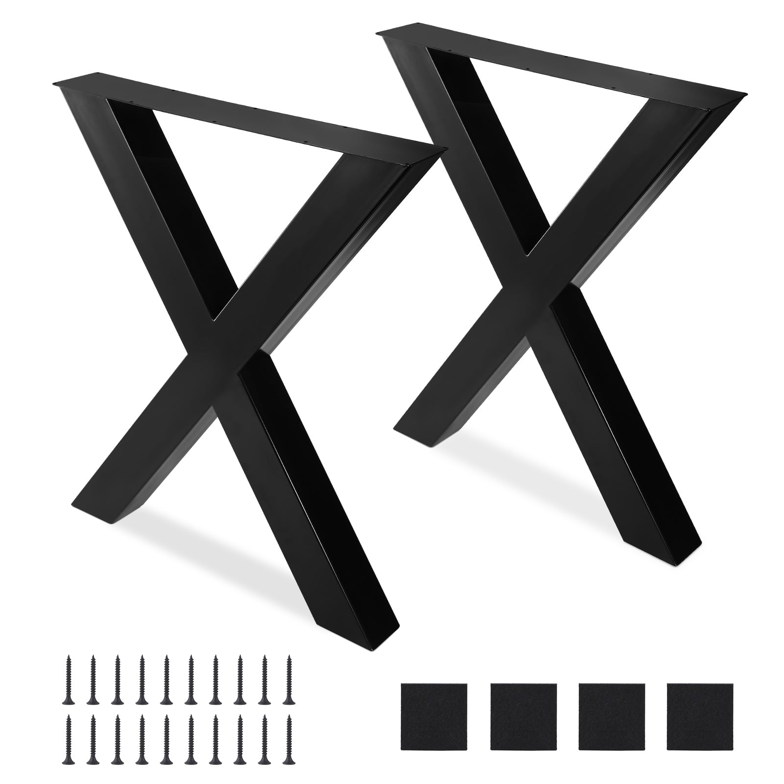 KTENME Set of 2 Steel Table Legs, 28''Height 24''Wide Dining Table Legs ...