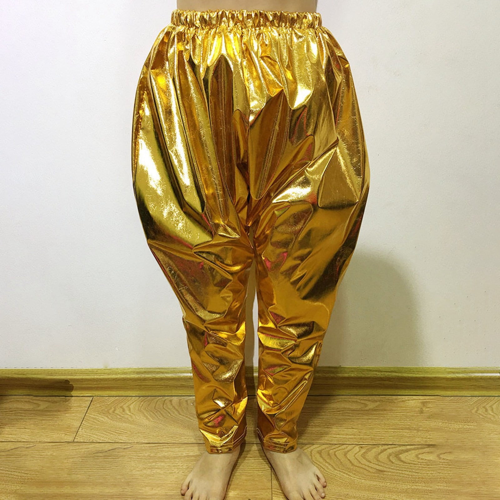 KTJTDRVH 2024 Fall Kids Girls Boys Metallic Harem Dance Pants Loose Fit ...