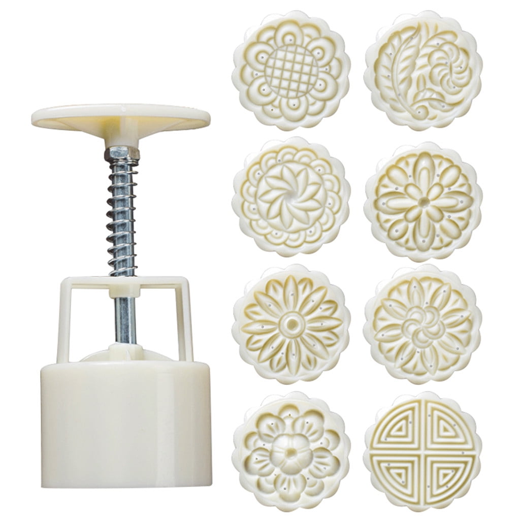 KTJTDRVH Cake Pop Molds Diy Powerful Mooncake Molds Circle Flower ...