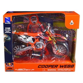 New Ray KTM 450 SX-F Diecast Scale Dirt Bike, #7 Aaron Plessinger Red ...