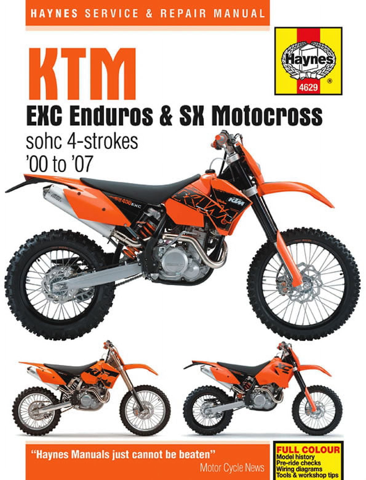 KTM EXC/MXC Enduros & SX Motocross (00-07) Haynes Repair Manual ...