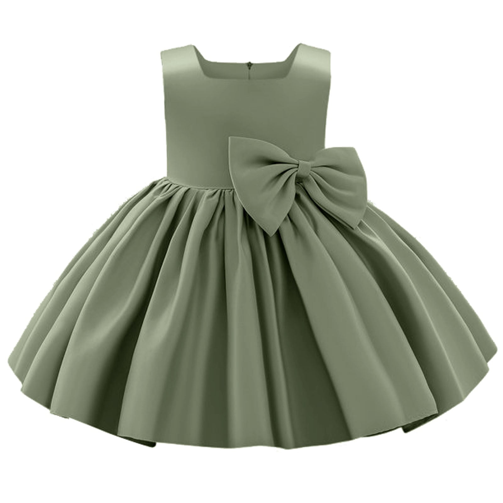 KTMKH Baby Girl Dress Flower Girls Bowknot Tutu For Kids Wedding ...