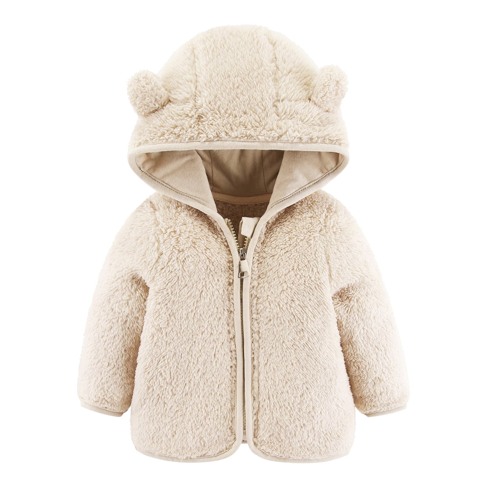 Newborn Infant Toddler's Warm Winter Coat with Bear Ears Hooded Jacket for Boys and Girls (12-18 ...