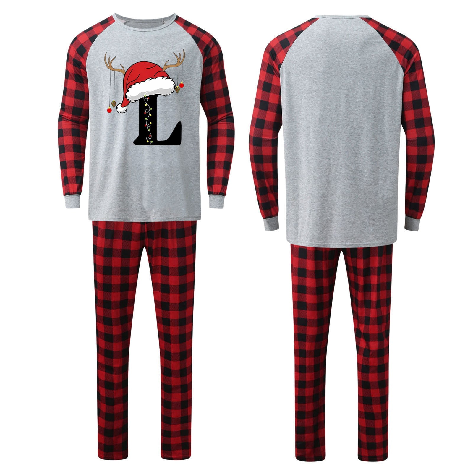KTMKH Fashion Christmas Family Pajamas Matching Sets 2024 Button Down ...
