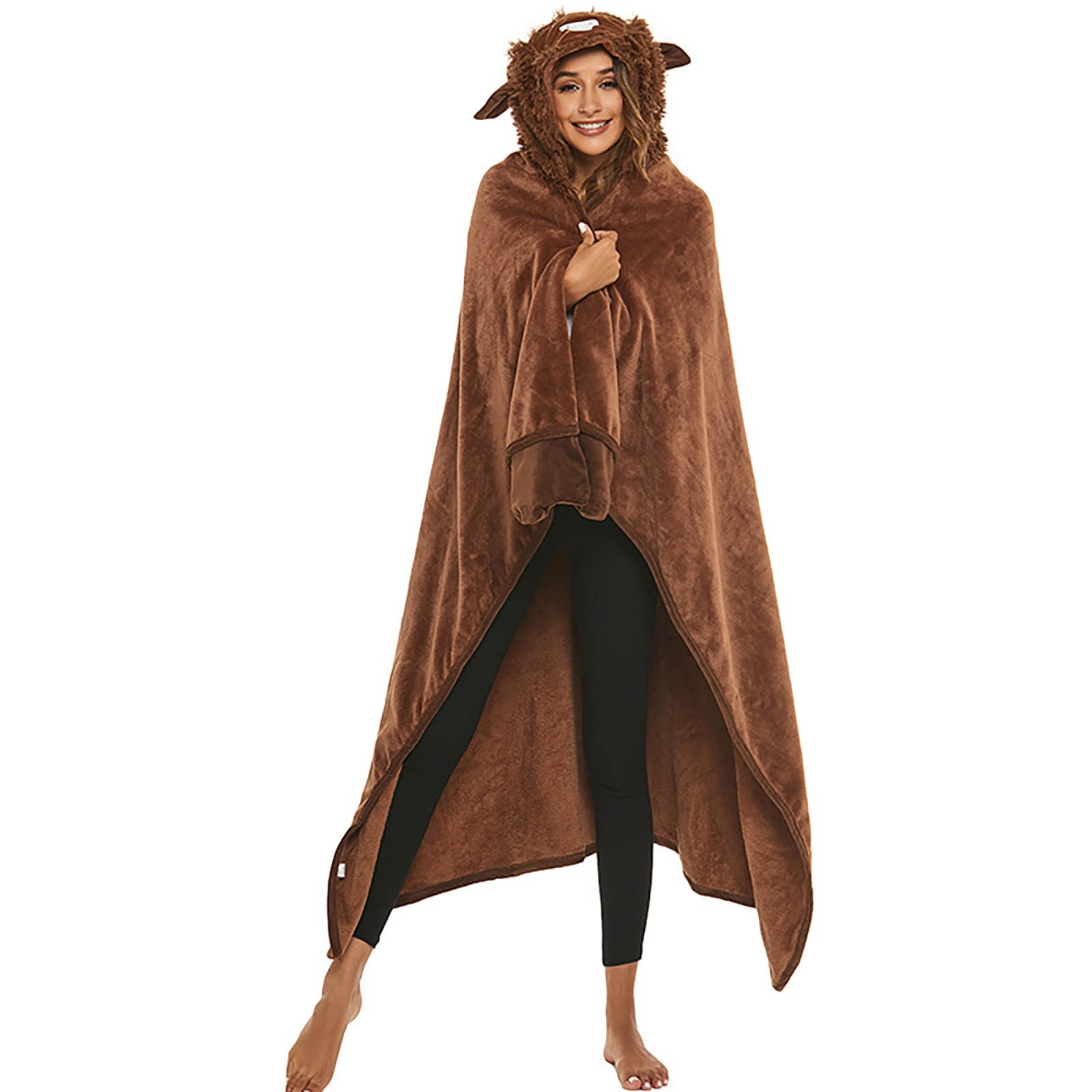 KTMKH Pajamas Set for Women 2 Piece Sleepwear Hooded Cloak Animal ...