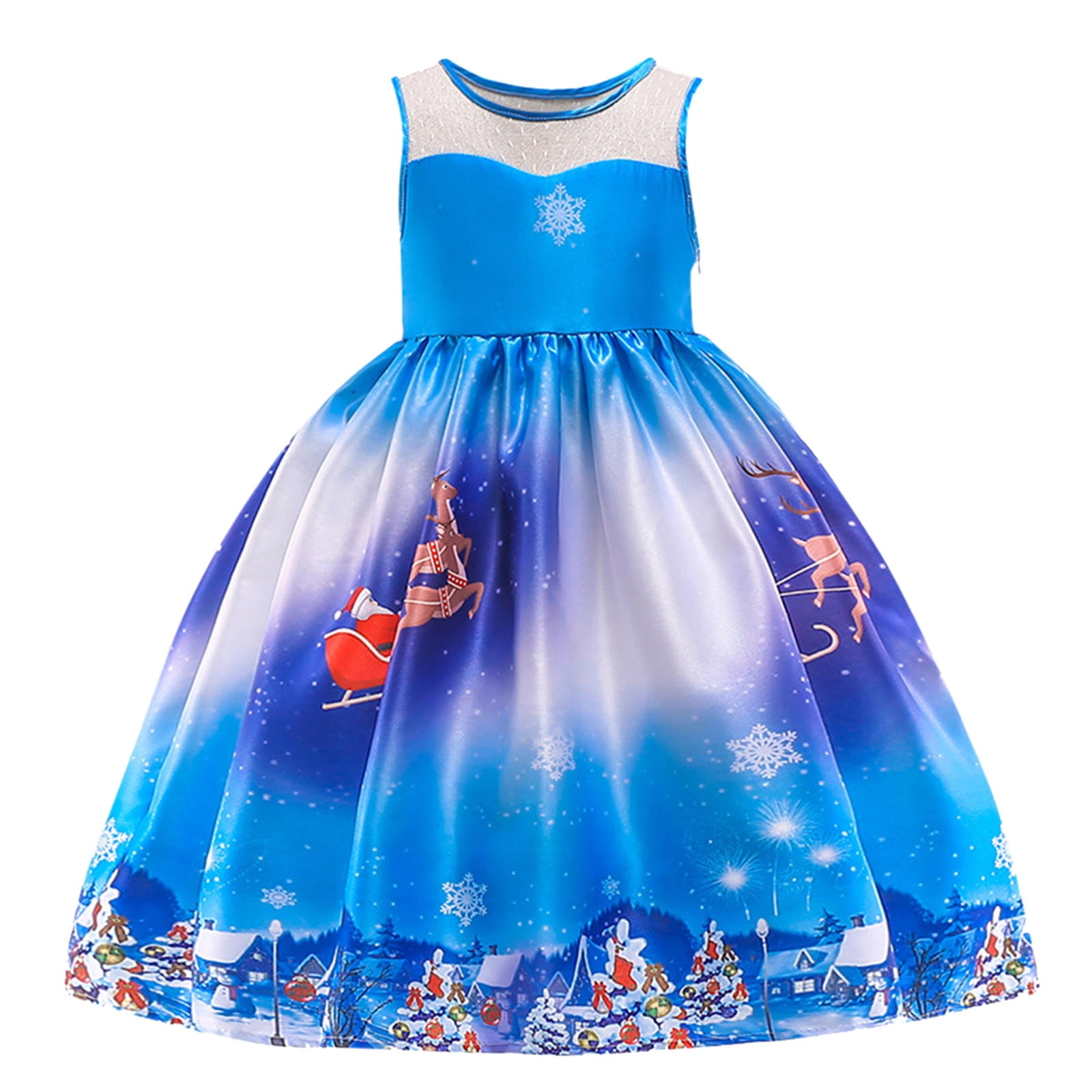 KTMKH Girls Elegant Dresses Child Girls Kids Princess Pageant Xmas Gown ...