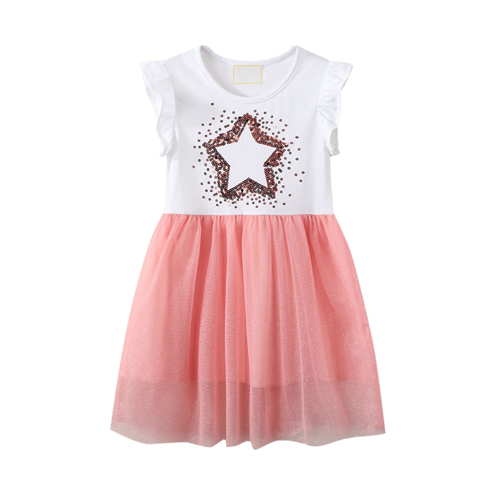KTMKH Little Girls Dress Summer New Children's Clothing Star Pattern ...
