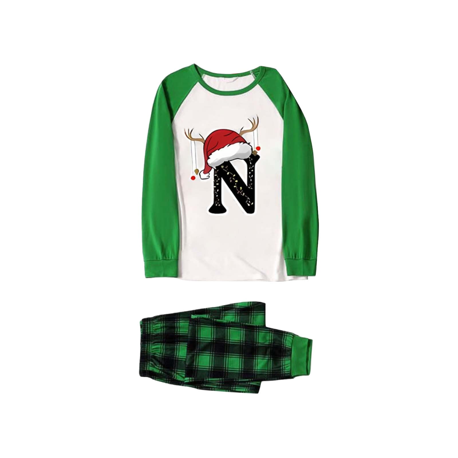 KTMKH New Christmas Family Pajamas Set Long Sleeve Festival Party Pj ...