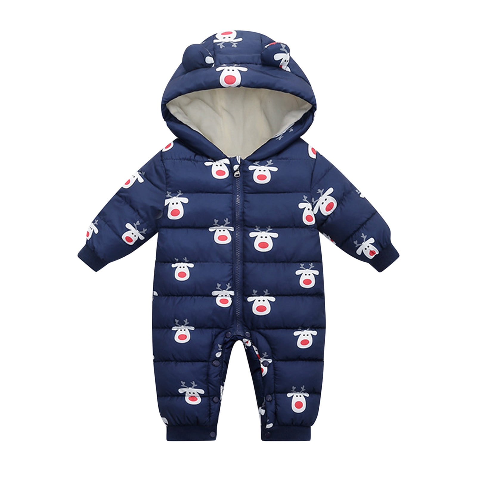 KTMKH Outwear Jacket Down Padded Snowsuit Girls Warm Baby Wear Jumpsuit Snow Hooded Romper Coat ...