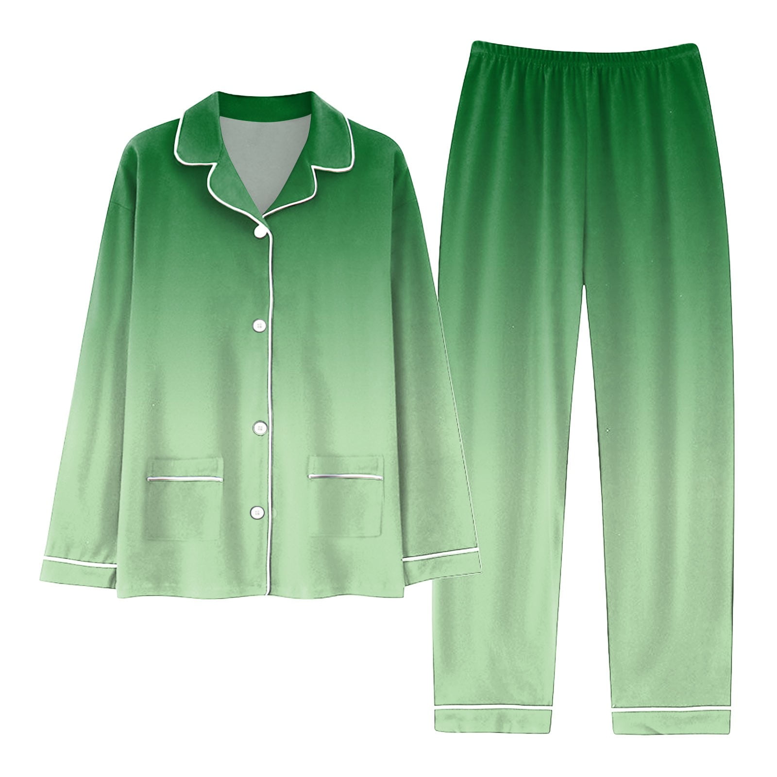 KTMKH Pajamas Set for Women Satin Silk Pajamas Matching Set Holiday ...
