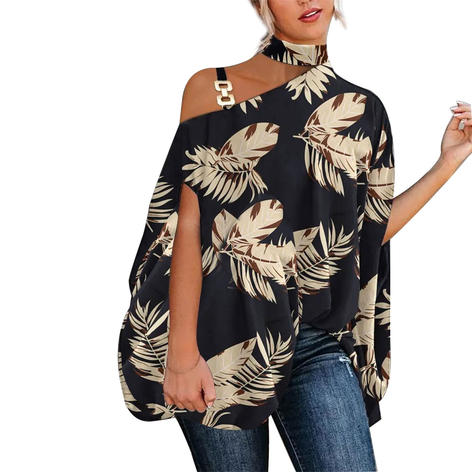 Ktmkh Womens Casual V Neck Tops Sexy Loose Off Shoulder For Summer
